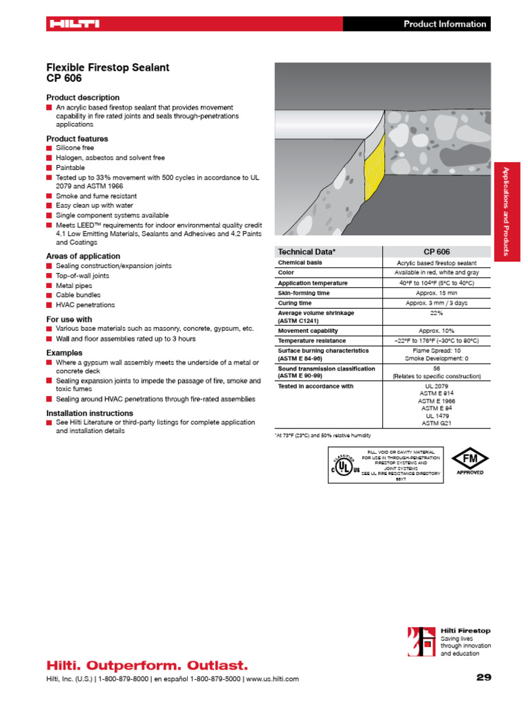 CP 606 Sealant Firestop-En | PDF