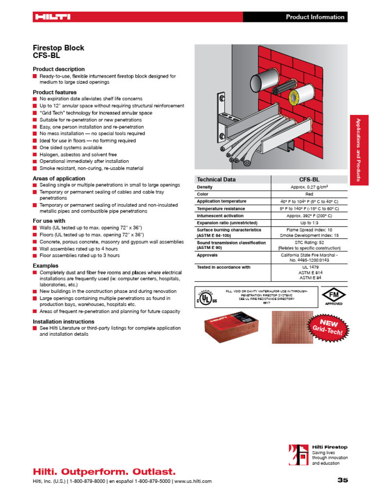CFS-BL Firestop Block-EN | PDF