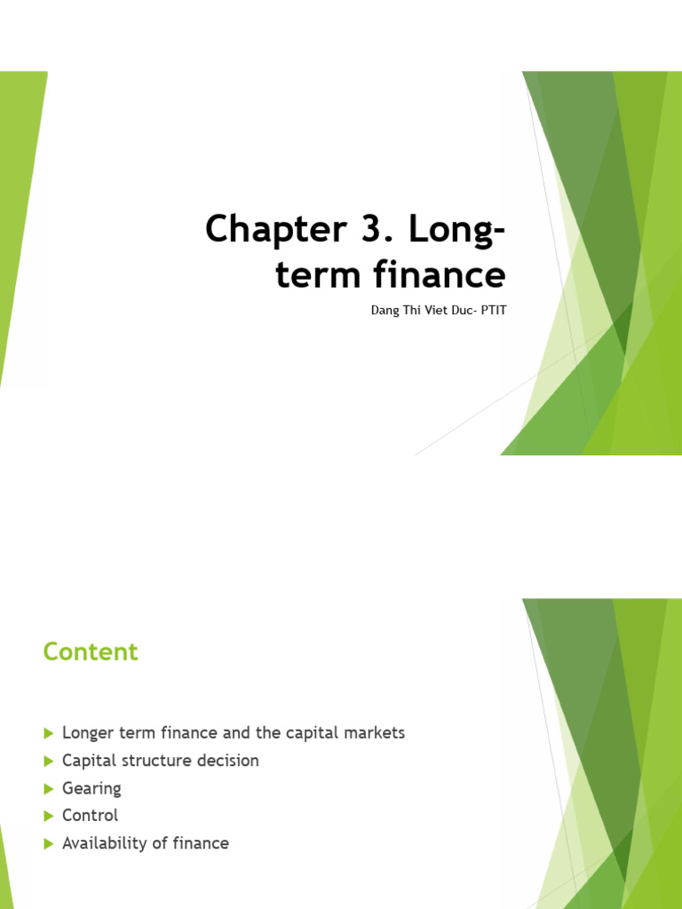 FFM2- Ch3. Long-term Financing | PDF