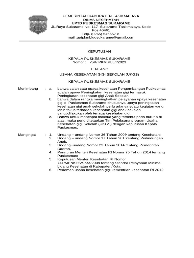 SK Ukgs Dan Ukgm 2023 | PDF