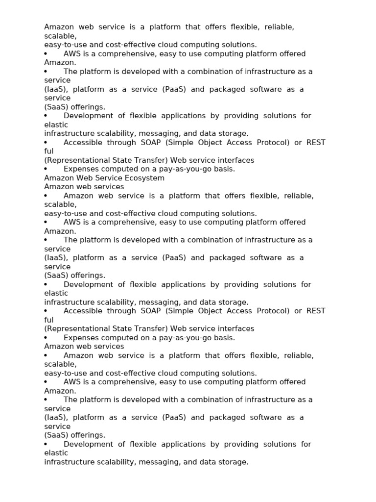 Amazon Web Service | PDF