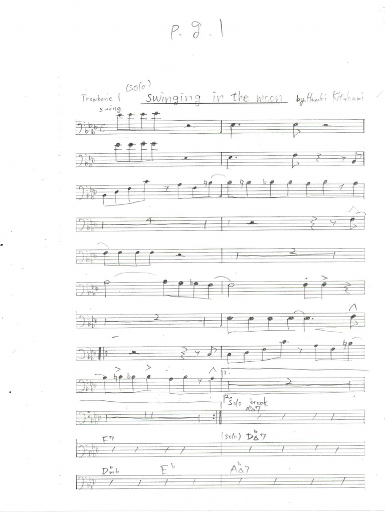 Swinging in The Moon Trombone | PDF