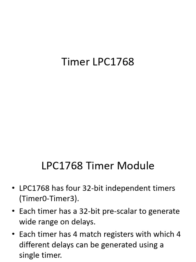 LPC!768 Timer | PDF