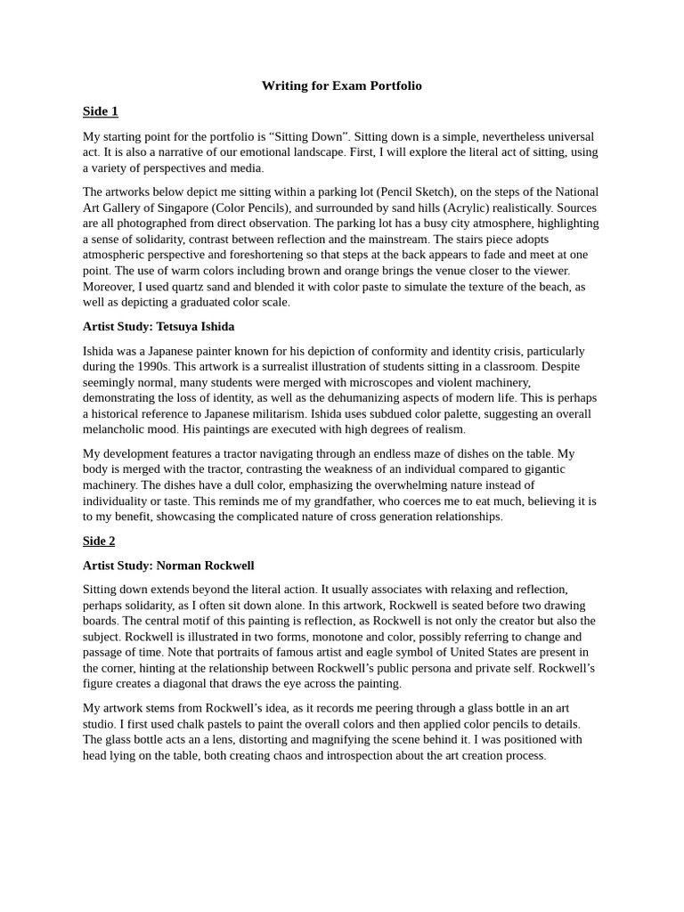 Statement Exam Portfolio | PDF