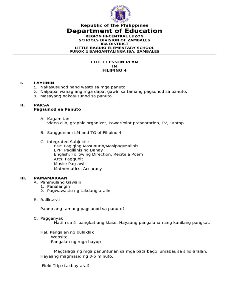 Cot 1 Sir Jess | PDF