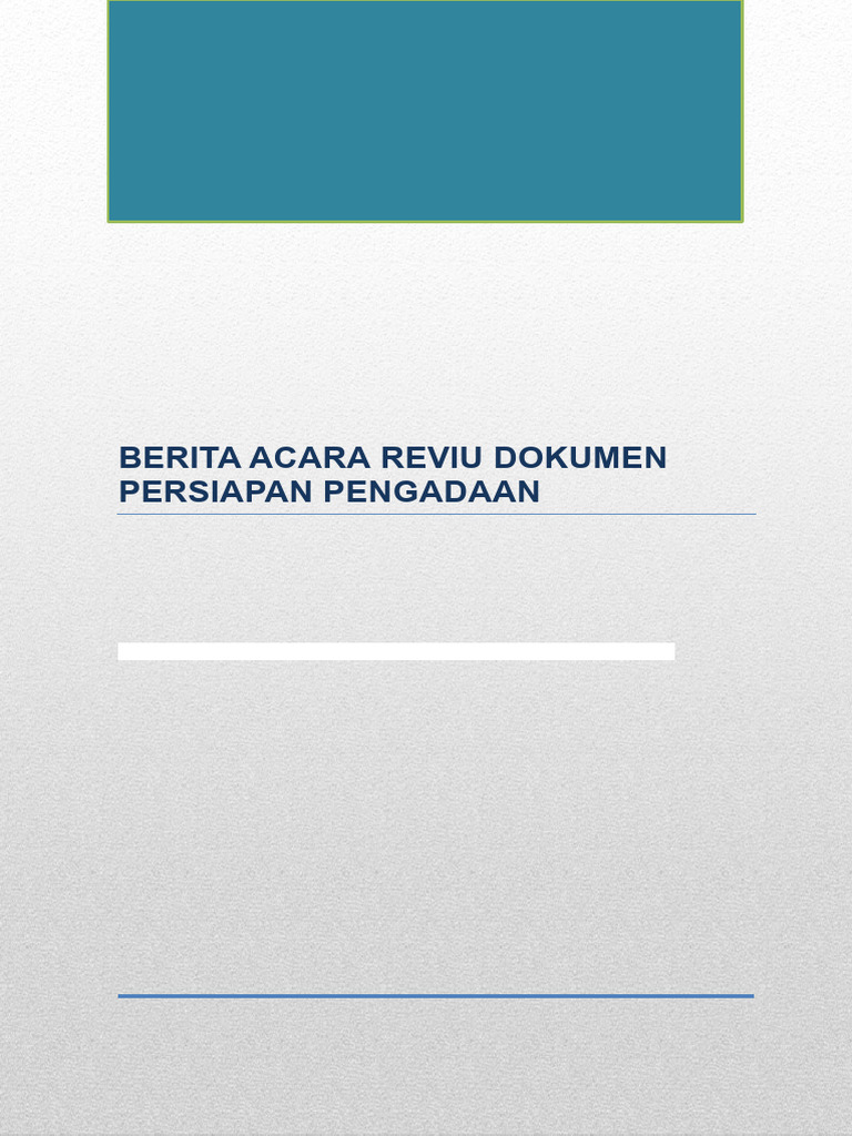 BA Reviu DPP Pembangunan Talud Tebing Kantor PU | PDF