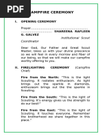 Scout Campfire Script Edited | PDF | Fires | Combustion