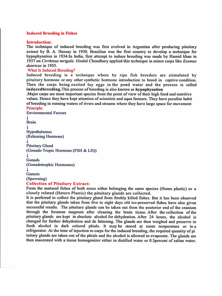 Induced Spawning | PDF