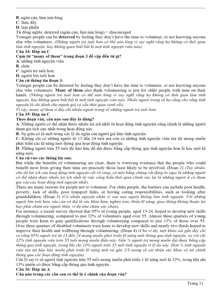 ĐỀ THI THỬ THPTQG - CHUẨN CẤU TRÚC 2020 (ĐỀ 15) 11 | PDF