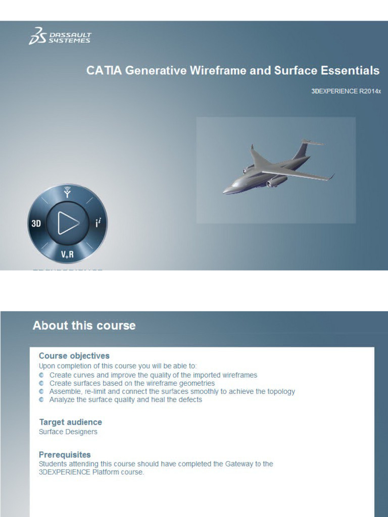 5.CATIA Generative Wireframe and Surface Essentials | PDF