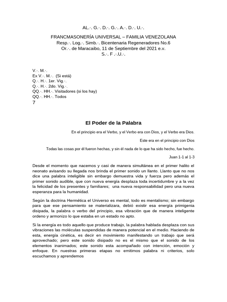 El Poder de La PALABRA | PDF