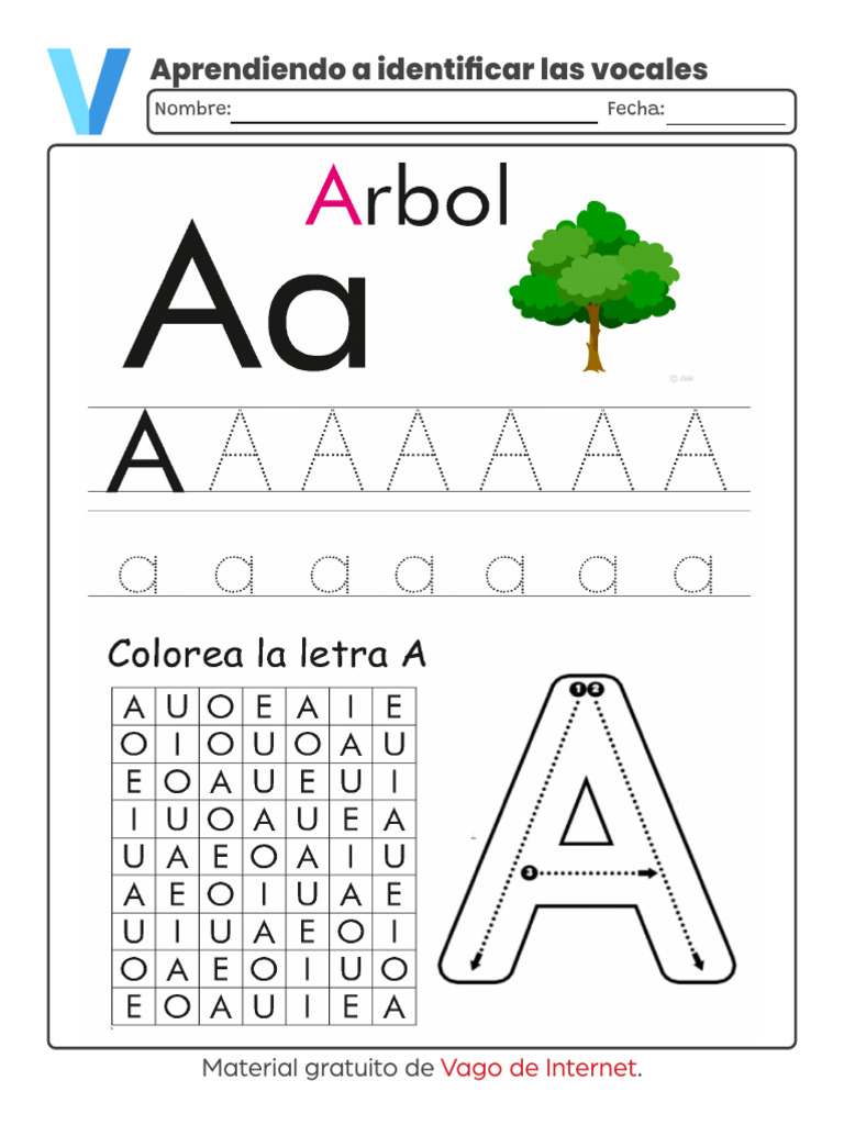 Aprendiendo A Identificar Las Vocales | PDF
