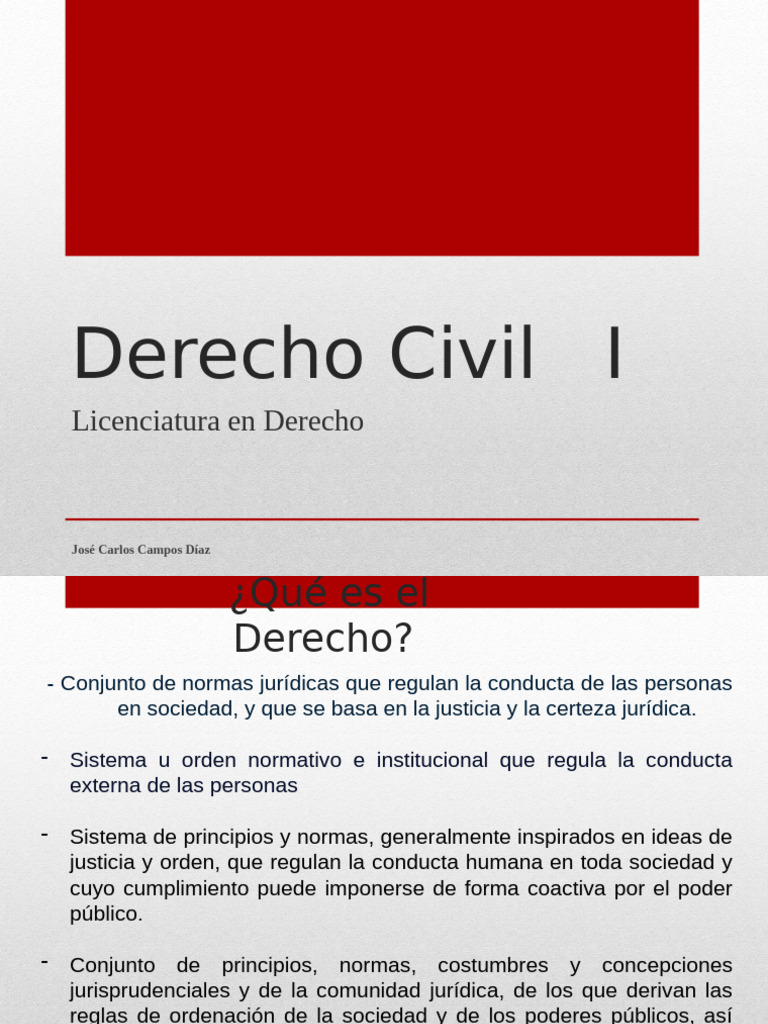 Derecho Civil 1 | PDF | Derecho Civil (Common Law) | Ley Pública
