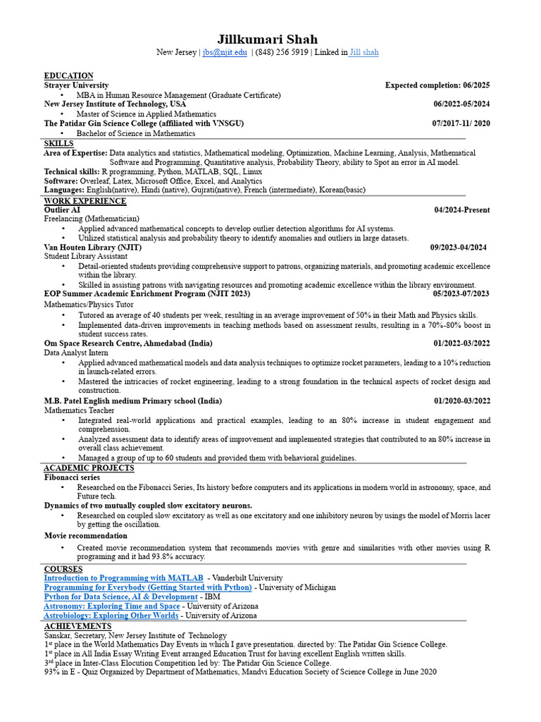 Jill Resume | PDF