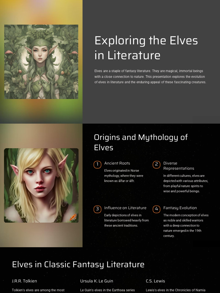 Exploring the Elves in Literature | PDF
