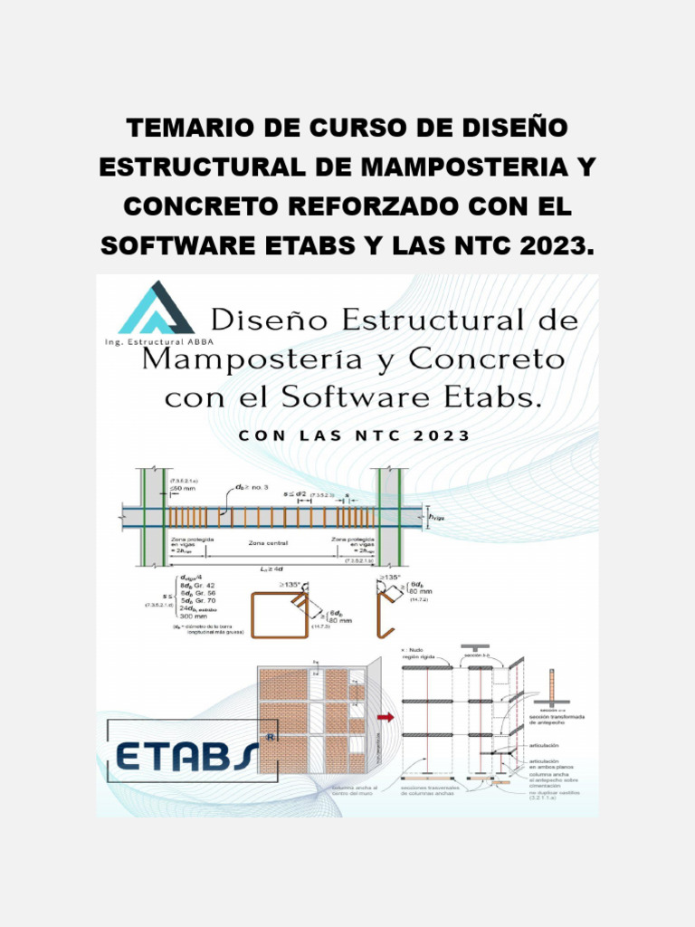 Curso ETABS: Diseño Estructural 2023 | PDF | Hormigón | Software