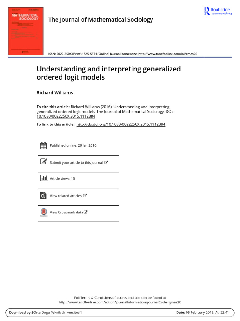 Understanding and Interpreting Generalized Ordered Logit Models ...