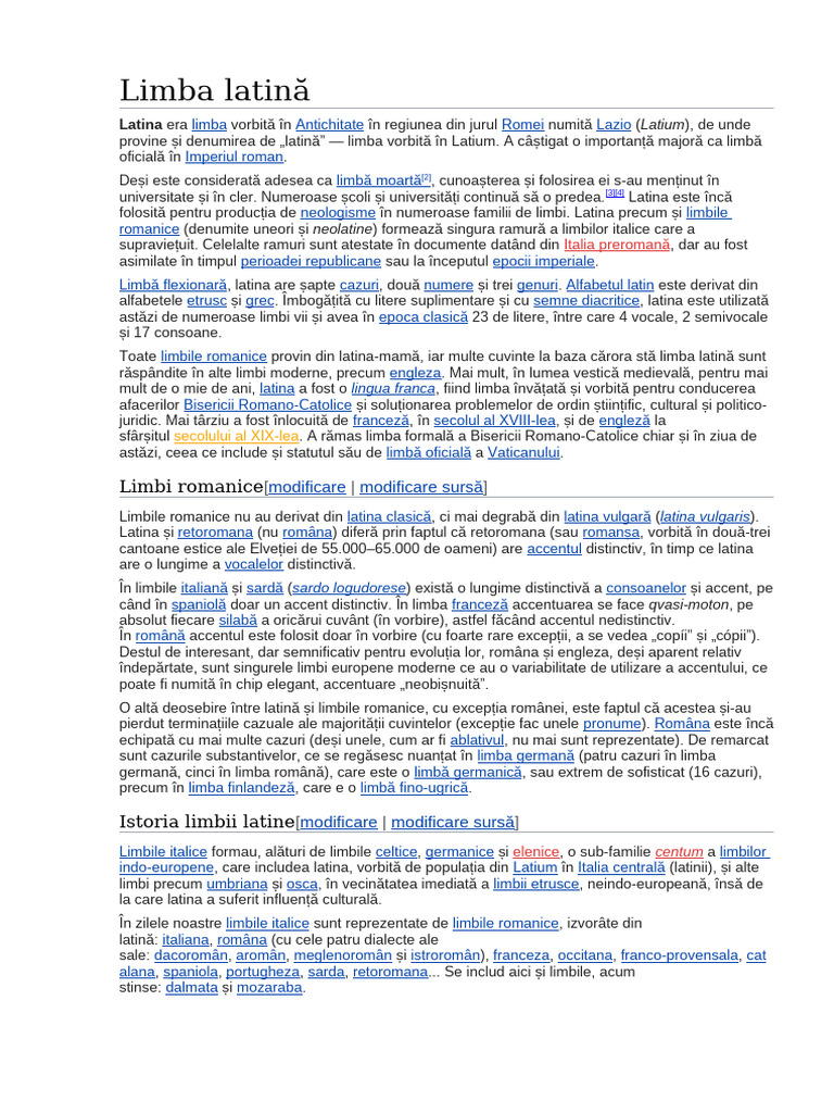 Limba Latină | PDF
