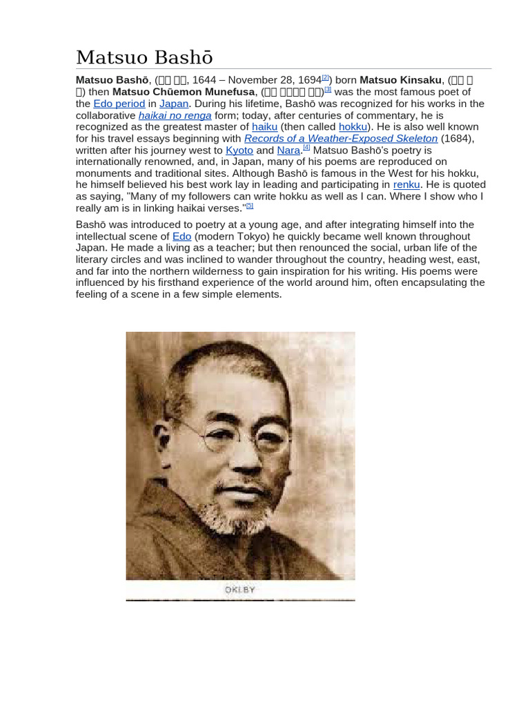Matsuo Bashō | PDF