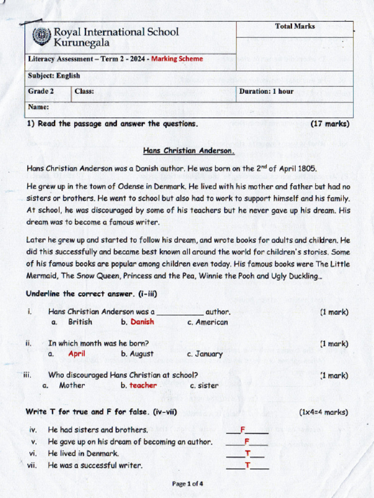Grade 02 - English Language | PDF