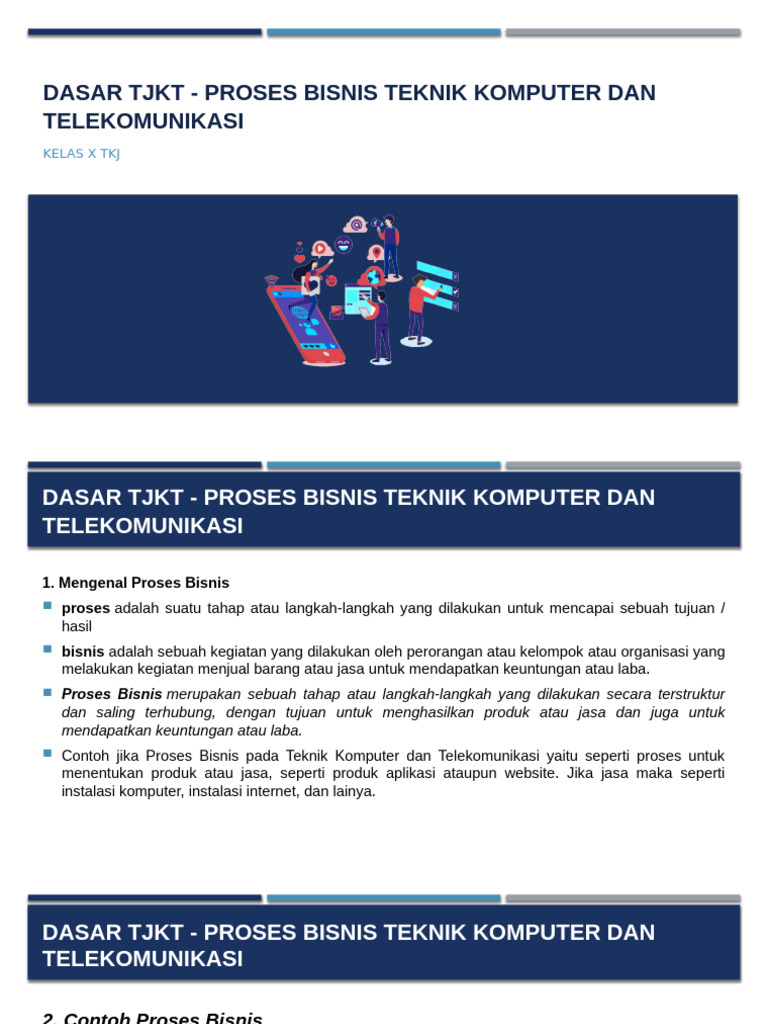 01 Dasar TJKT Proses Bisnis Teknik Komputer Dan Telekomunikasi | PDF