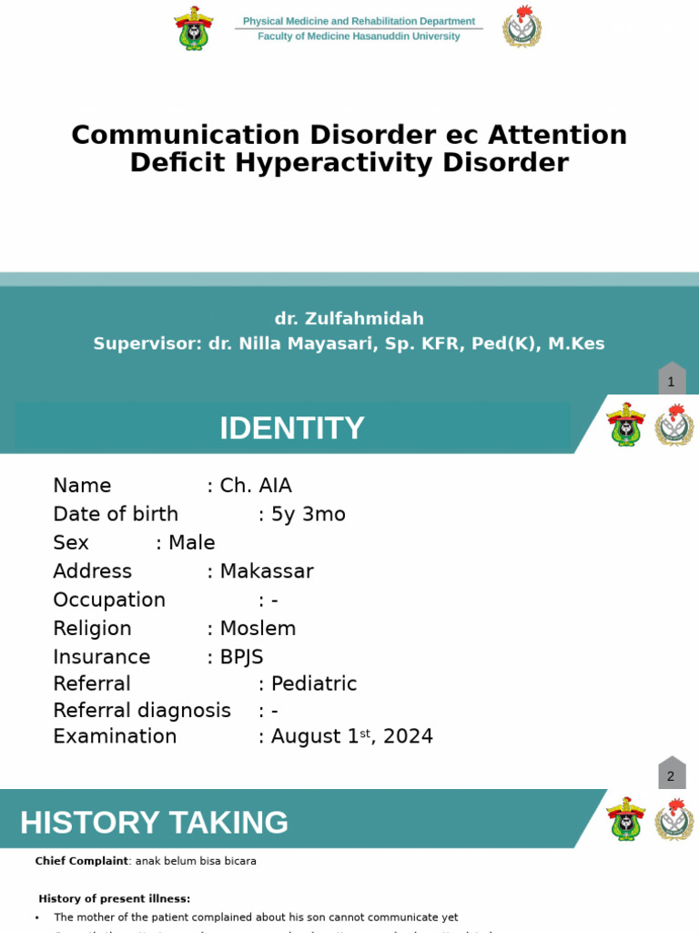 MR - Communication Disorder Ec ADHD - ZLF | PDF | Clinical Medicine ...