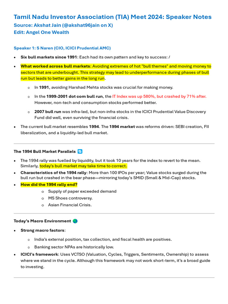 TIA 2024 Summit Notes - AOW 2 | PDF
