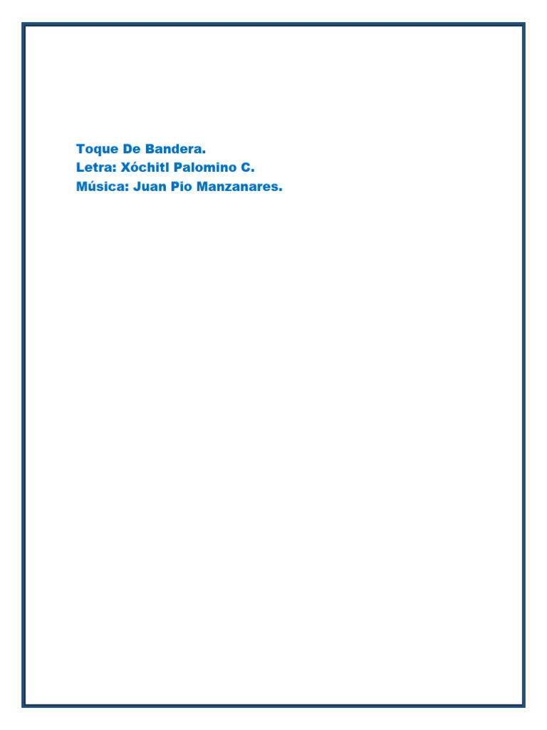 Letra Del Toque de Badera | PDF