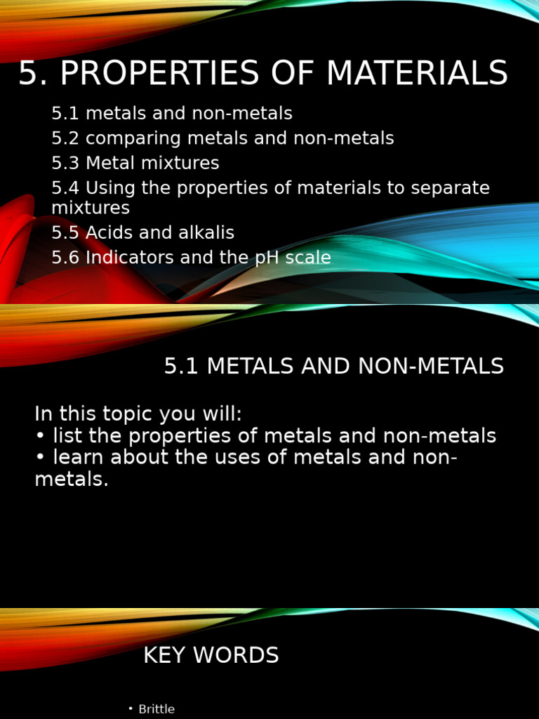 5.1 Properties of Materials | PDF