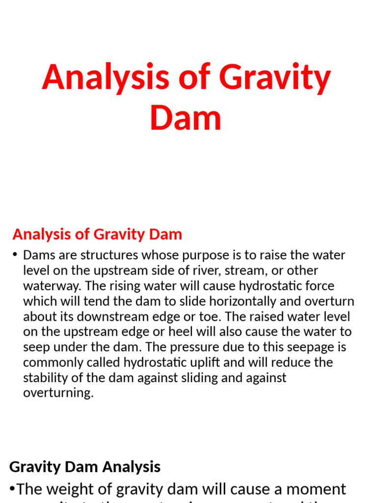 Analysis of Gravity Dam | PDF | Sciences et mathématiques