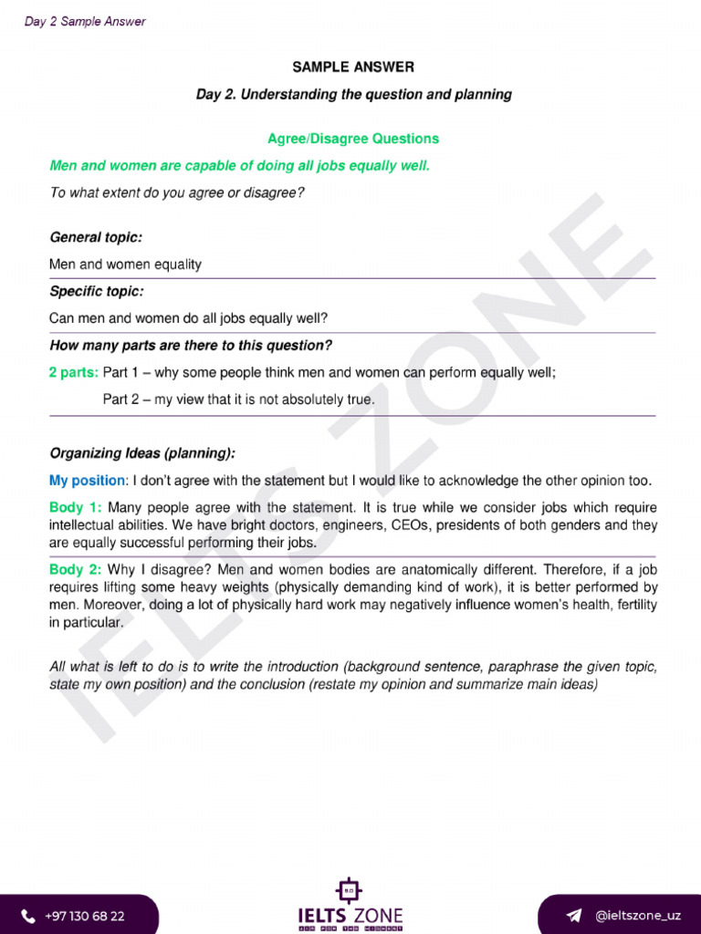 Day 2 - Sample answer | PDF