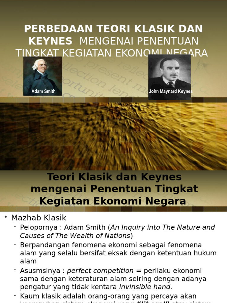 BAB 2 TEORI KLASIK DAN KEYNES | PDF