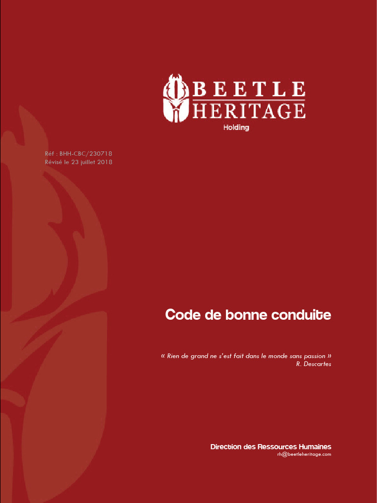 G - Code de Bonne Conduite BHH 230718 | PDF
