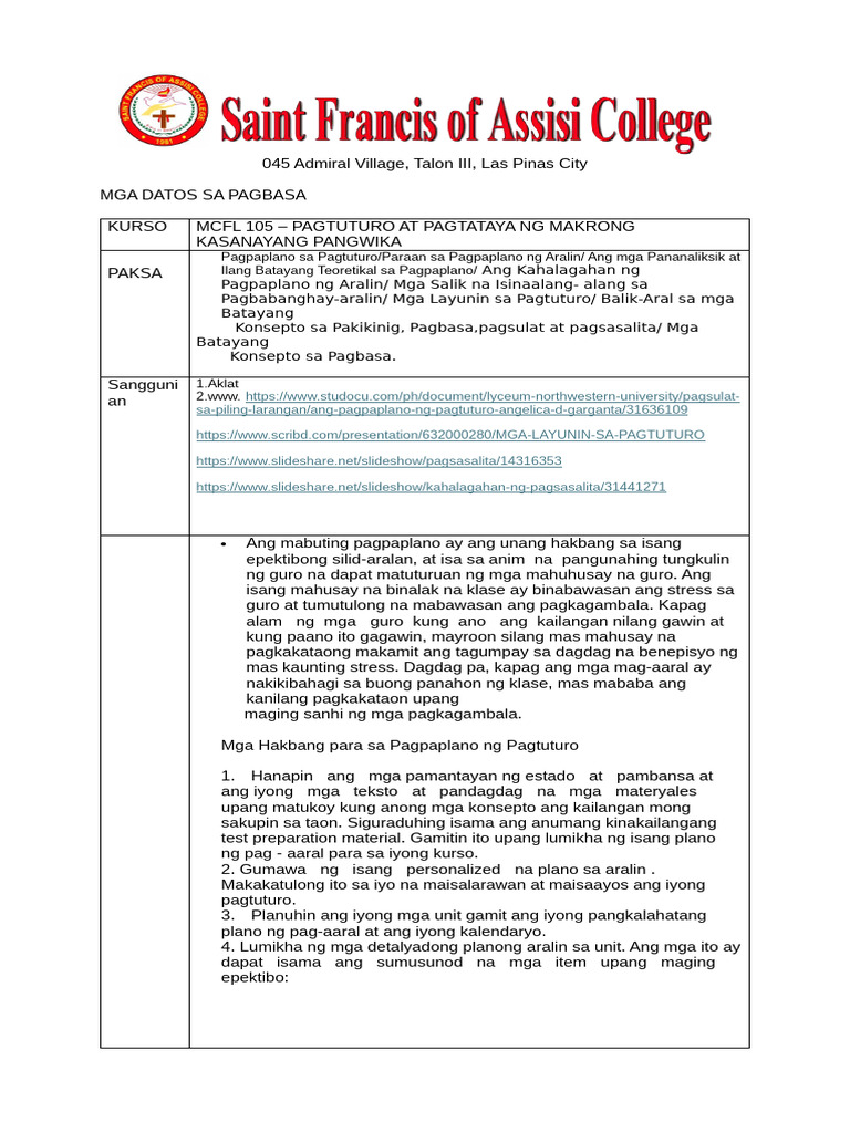 Para Sa Report | PDF