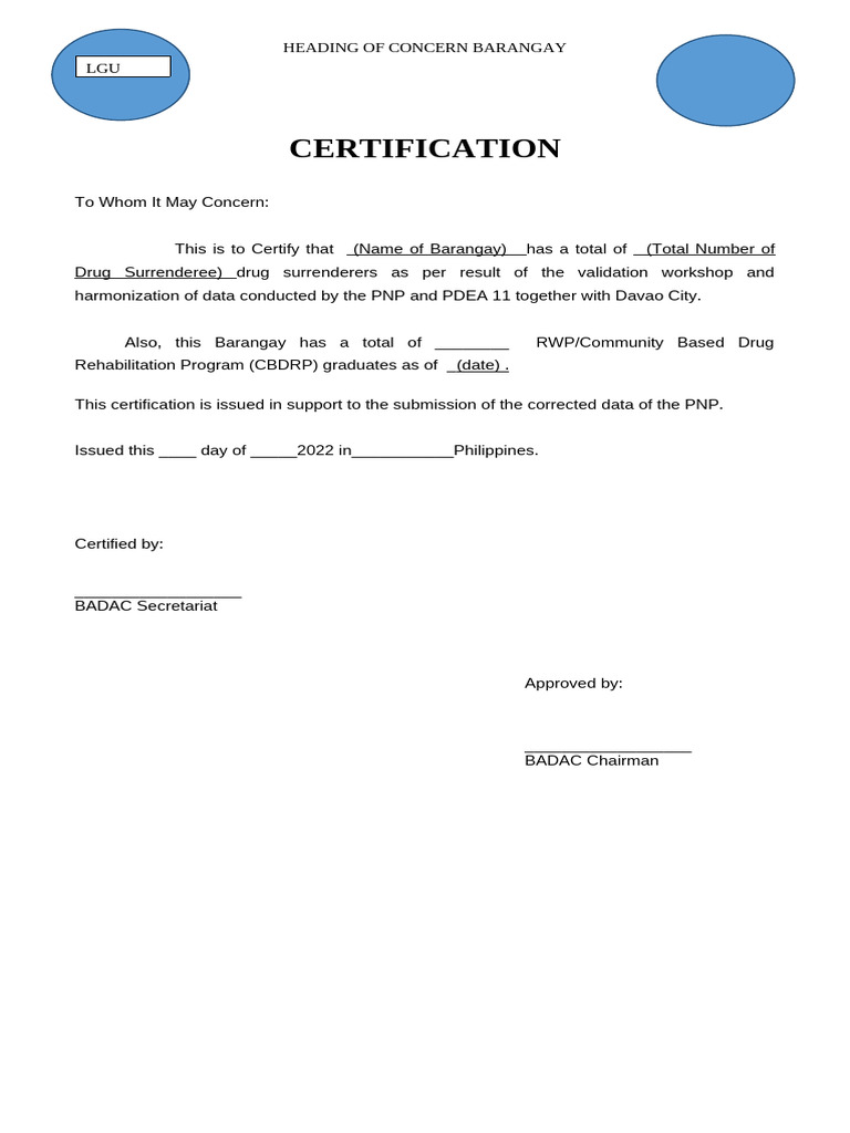 Certification of RWP For Station | PDF