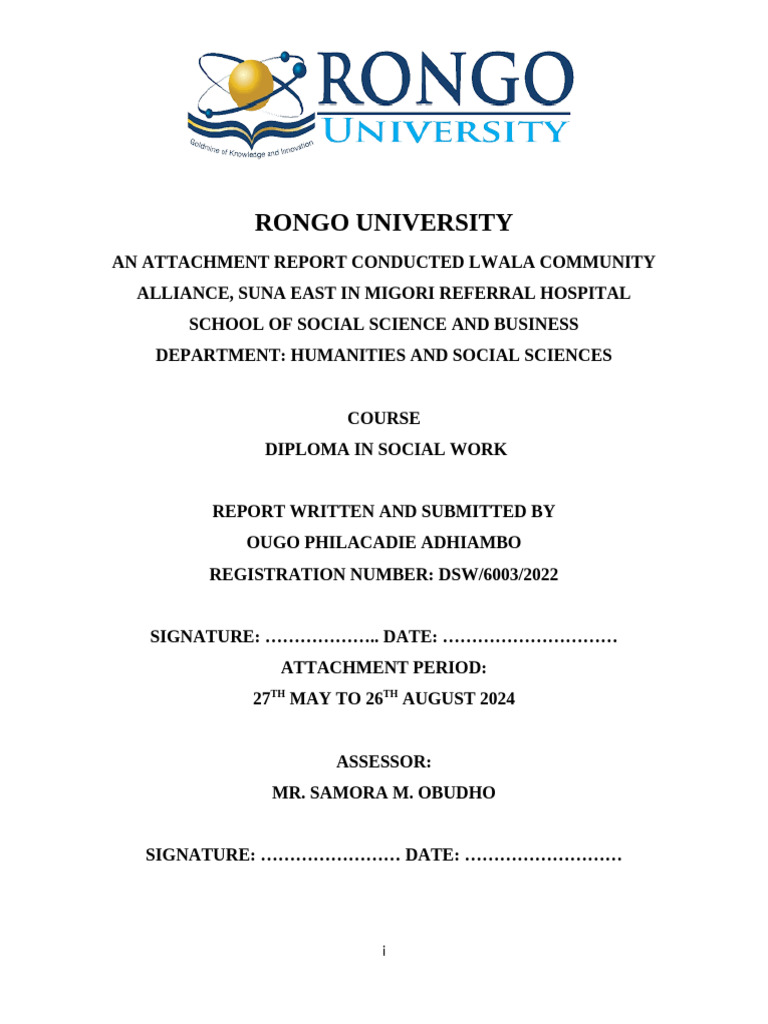 Rongo University ... Report | PDF