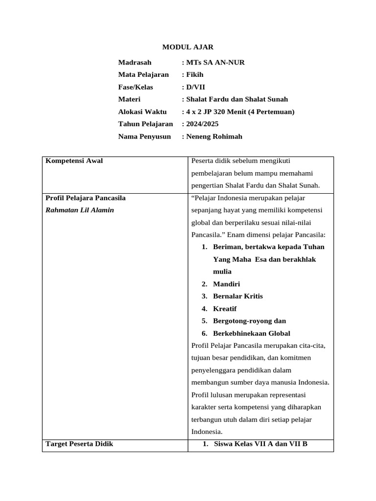Modul Ajar PPM 1-1 | PDF