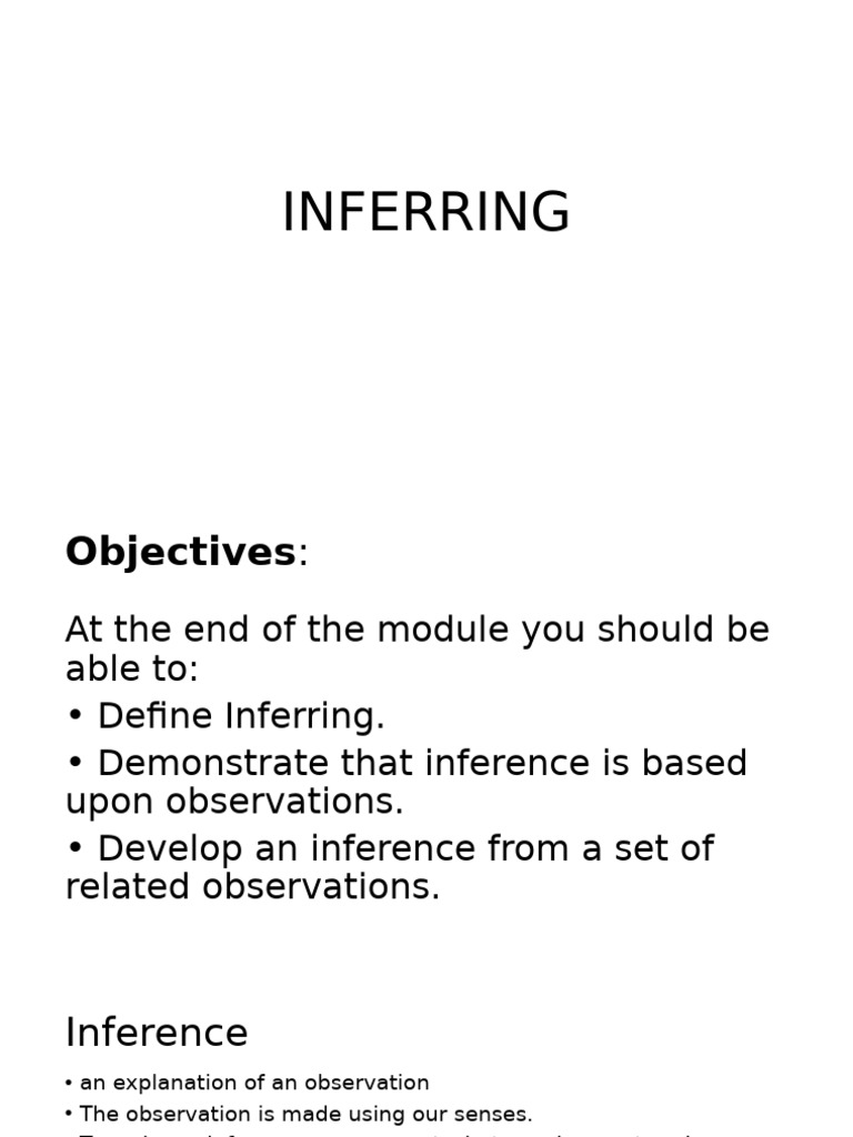 INFERRING | PDF
