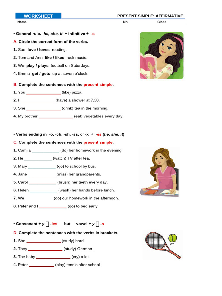 Present Simple Affirmative | PDF