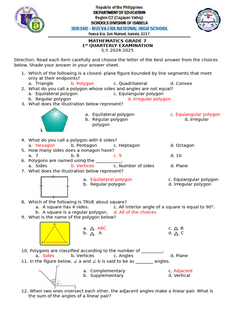 Mathematics Grade 7 | PDF
