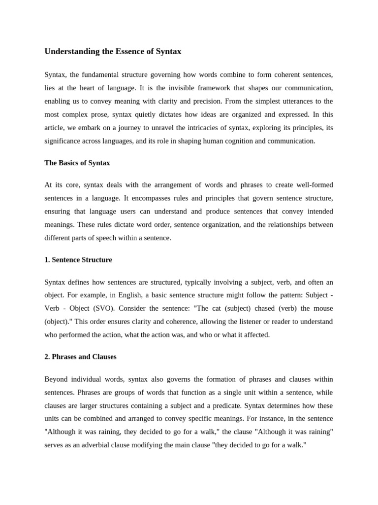 SYNTAX | PDF