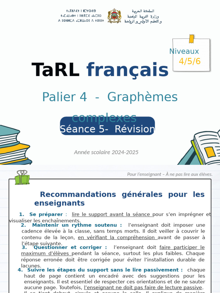 TaRL Palier 4 Niv 456 Séance 5 Révision VF | PDF