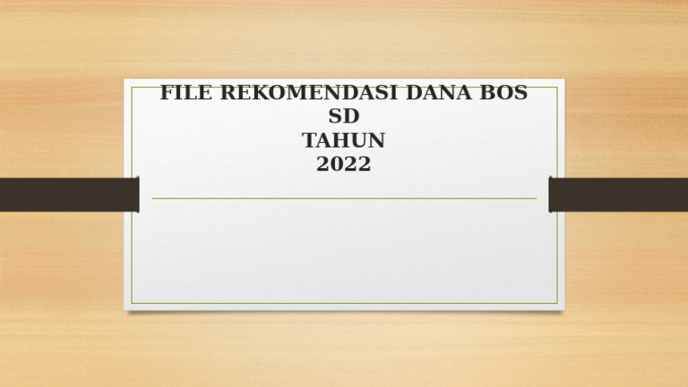 File Rekomendasi Dana Bos SD | PDF | Pengelolaan Keuangan & Uang