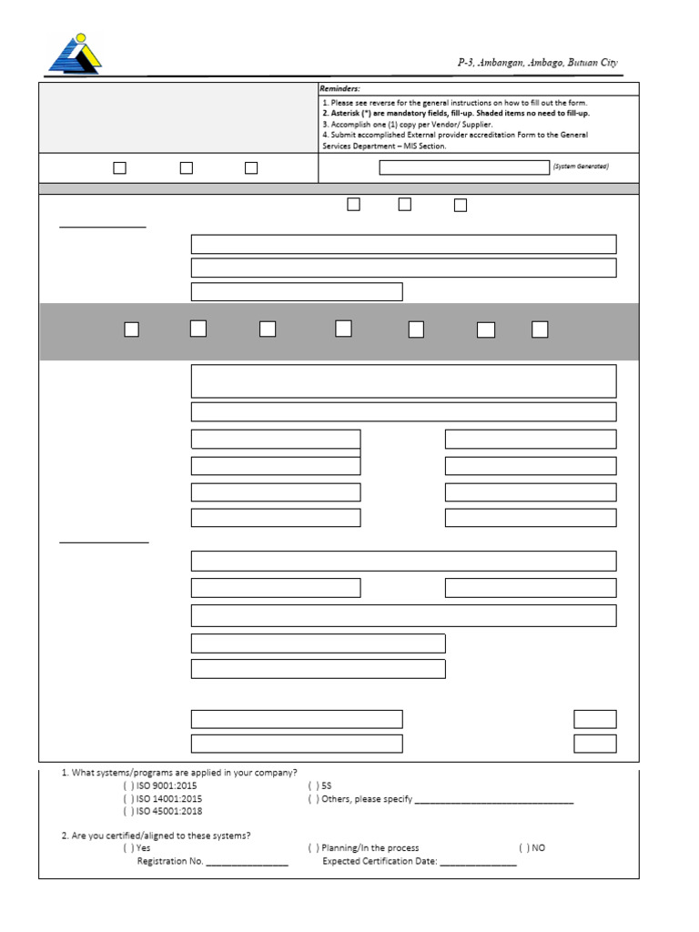 Tri-Parco Accreditation Form | PDF