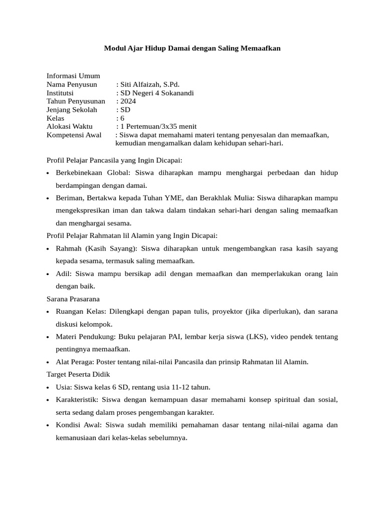 Modul Ajar PBL | PDF