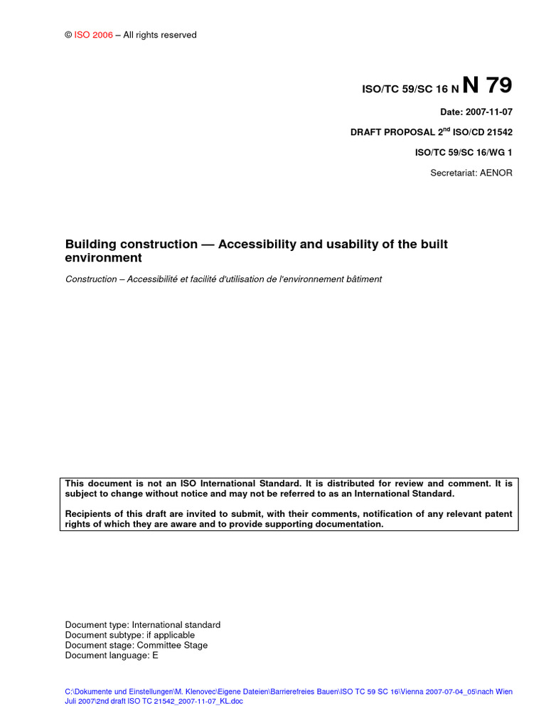 Norma ISO 21542 | PDF