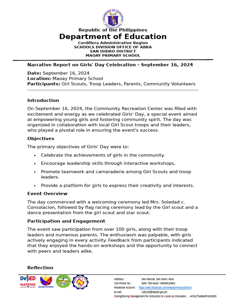 Narrative Report GSP WEEK | PDF