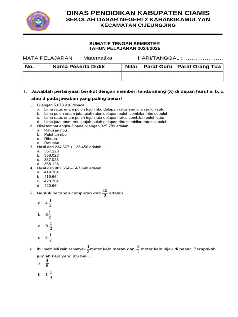 Soal 2 Kumer Seni | PDF