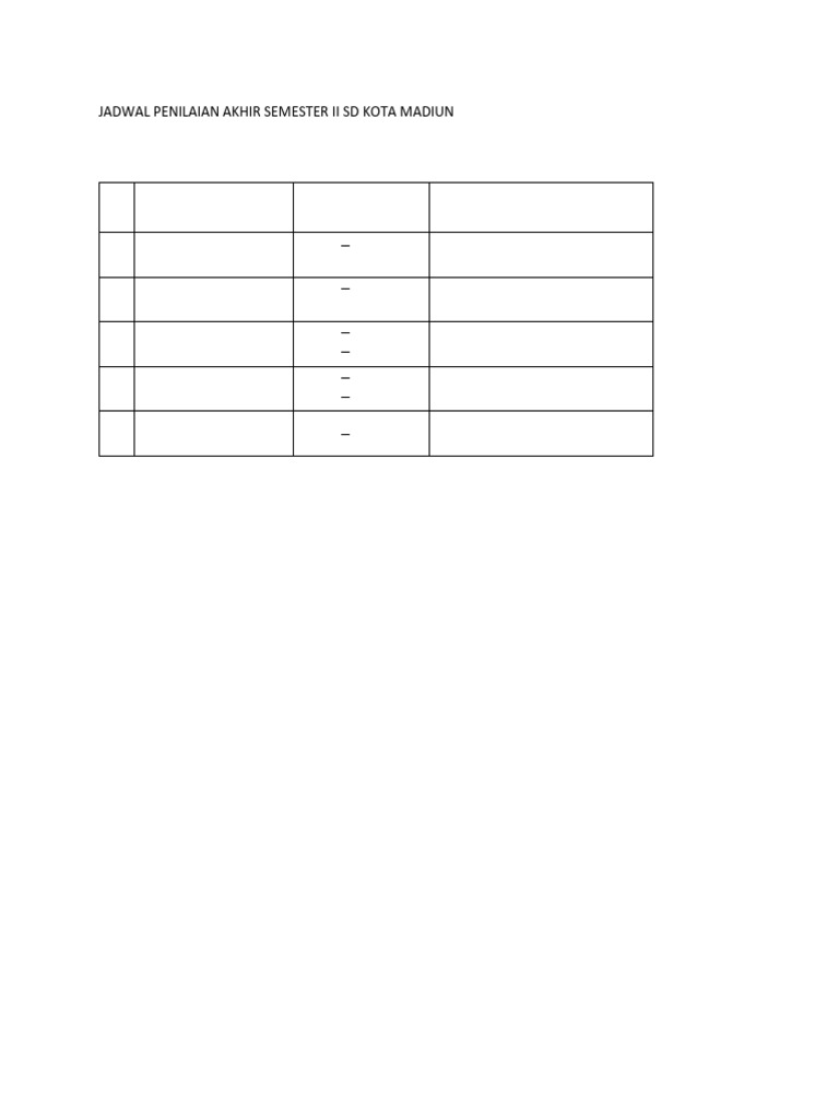 Jadual Pat Tahun 2023-2024 | PDF