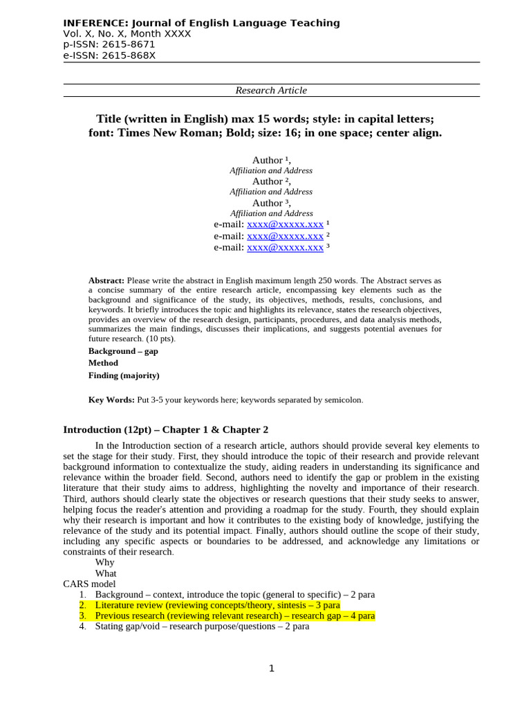 TEMPLATE INFERENCE - Revised Version 2024 | PDF